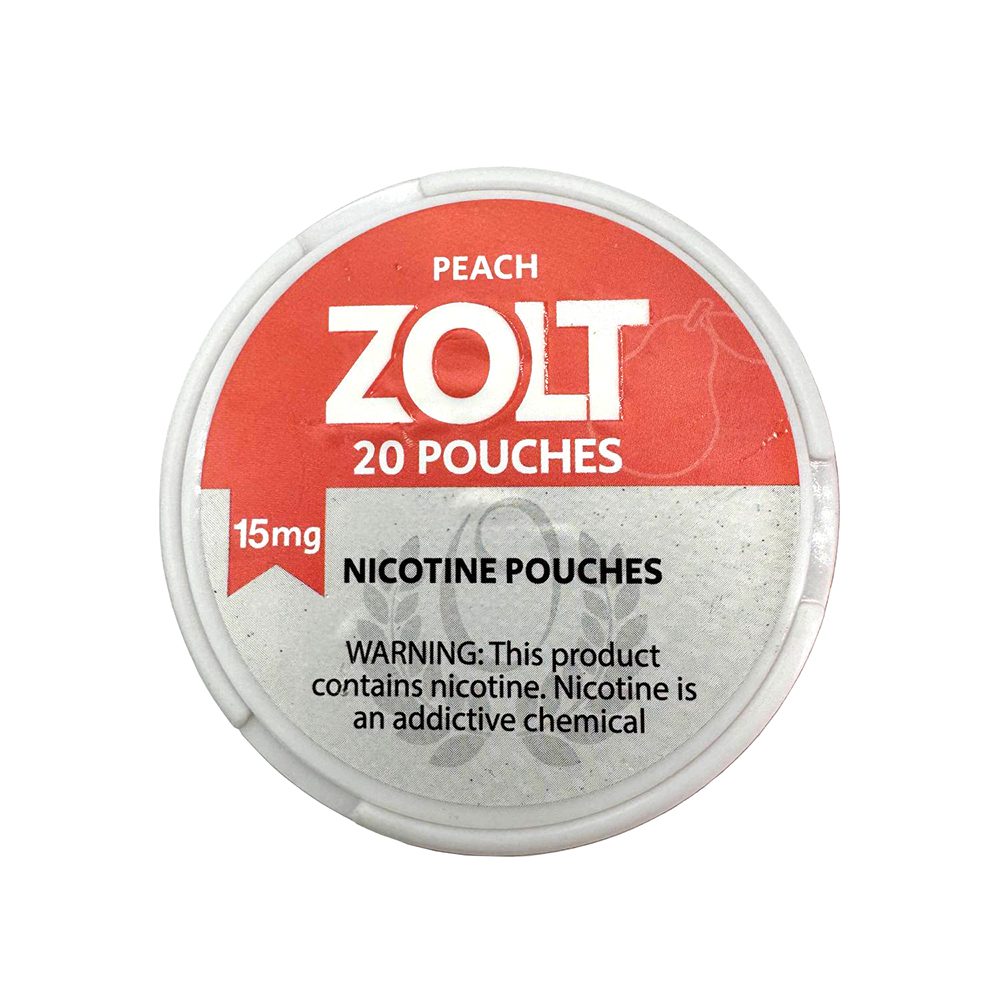 Zolt 15mg Peach Nicotine Pouches - Indie Smokes - Indie Smoke cigarette ...