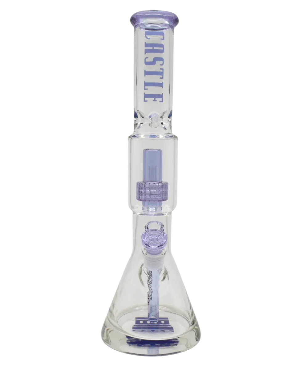 Castle Glassworks Matrix Perc Glass Beaker Bong - Indie Smokes - Indie ...