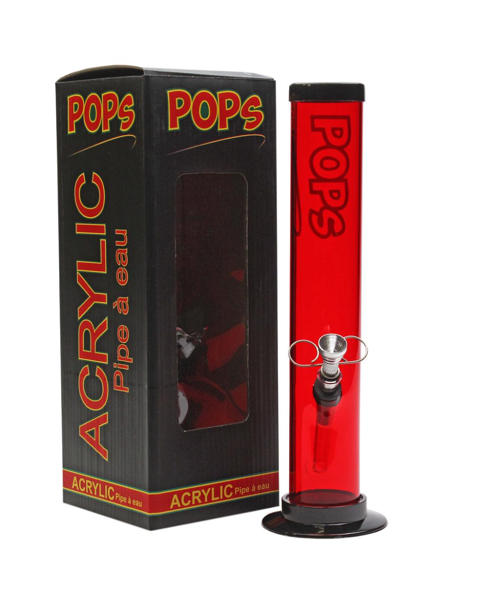 Pops 12" Straight Tube Acrylic Bong - Indie Smokes - Indie Smoke ...